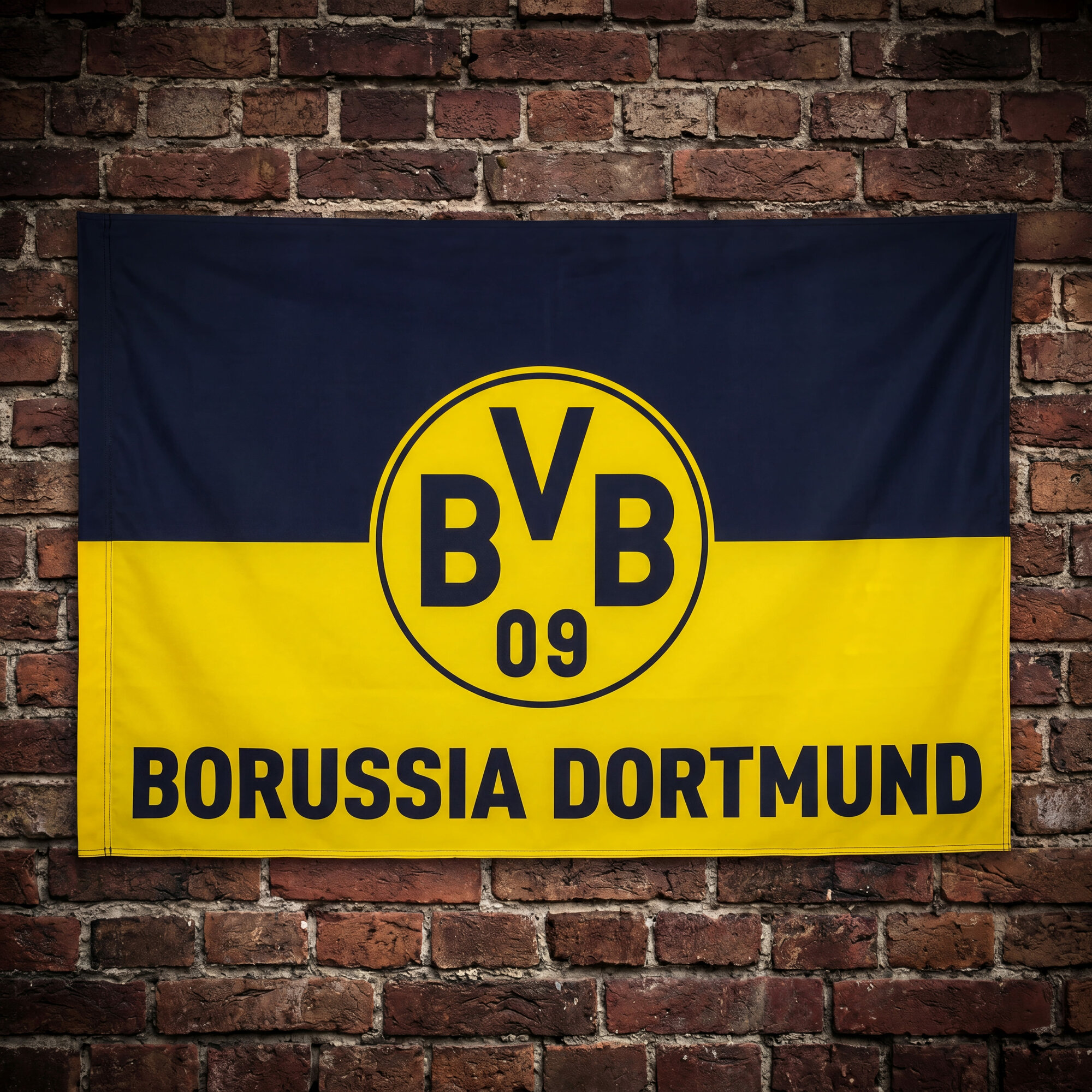 Флаг ФК Борусия Дортмунд Borussia Dortmund FC BVB 09, атрибутика для болельщиков