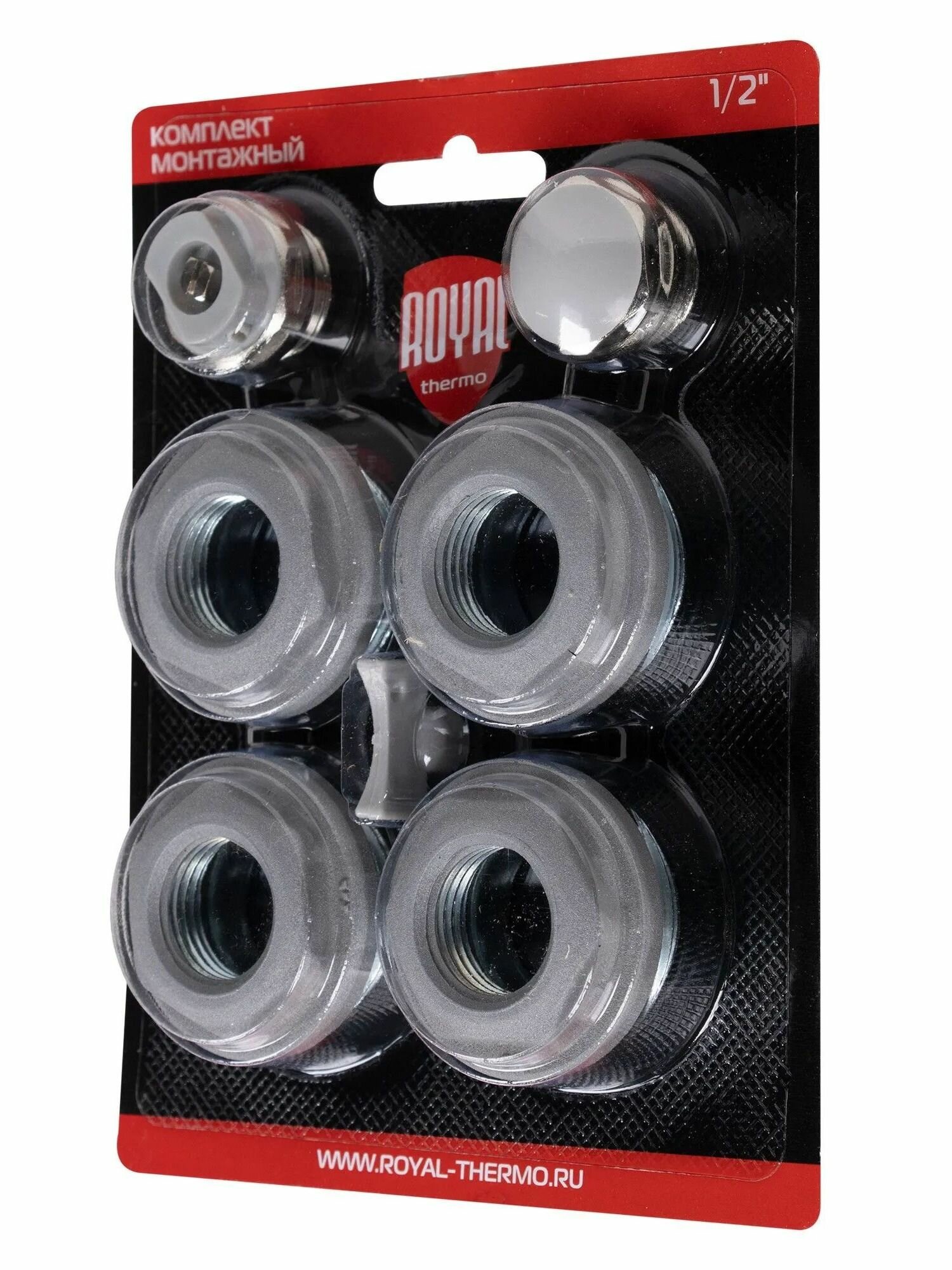 Комплект монтажный Royal Thermo 1"х1/2" серебристый