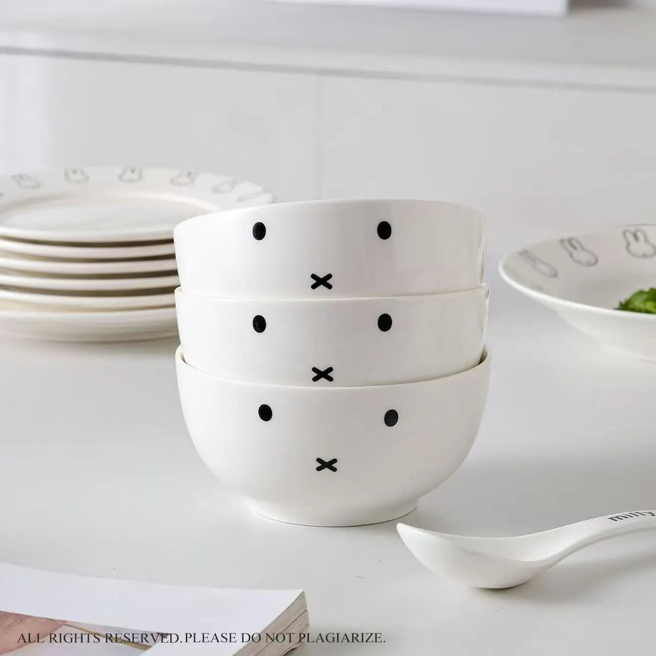 Керамическая миска Miffy, цвет: w w w, 11.6x5.5 см — фото 1