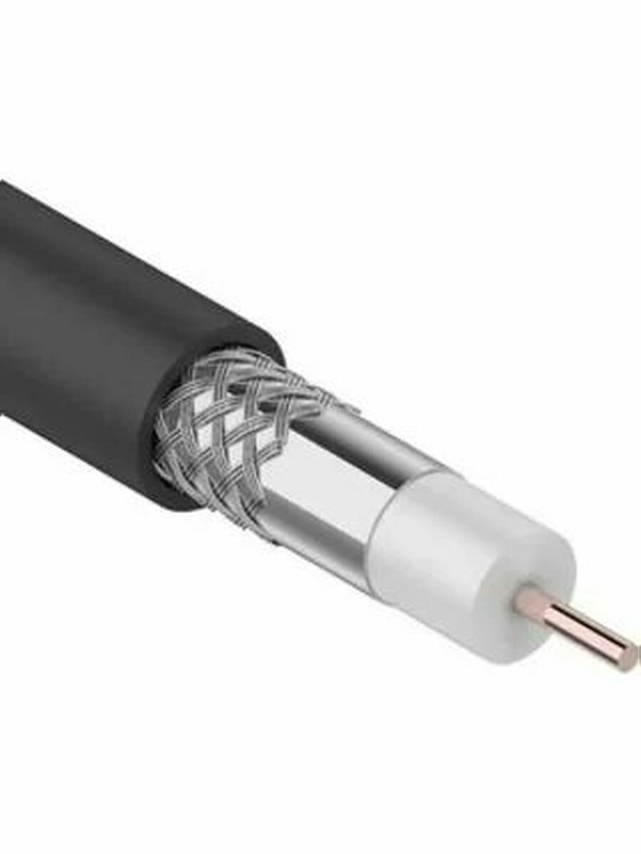 Кабель коаксиальный RG11 CCS 75Ом FPE PVC черный GENERICA (1уп-50м)