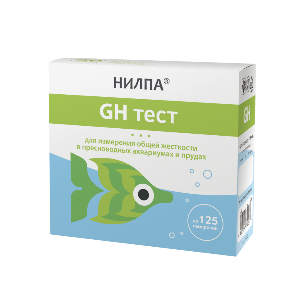 Тест для аквариумной воды нилпа gH - тест для измерения общей жесткости воды, капельный