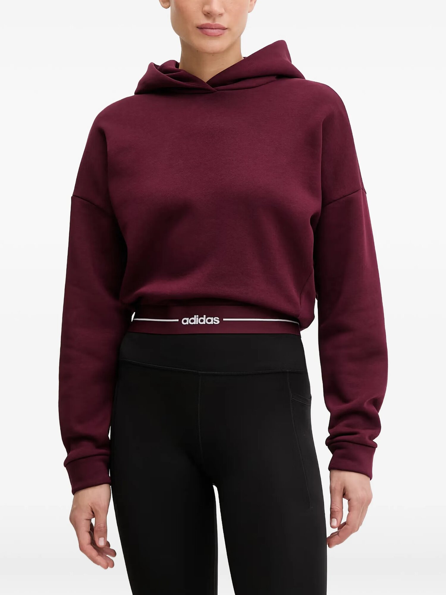 Худи Logo-waistband cropped hoodie