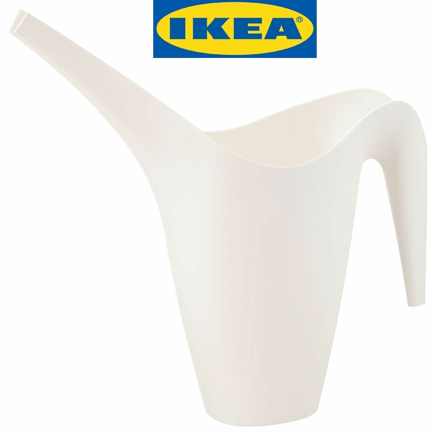 Лейка для цветов IKEA PS, садовая лейка с длинным носиком, пластик, 1,2 литра, белый