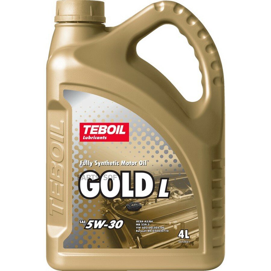 Масло teboil 5w30 gold l api sn/cf acea a3/b4 4л син 3472661
