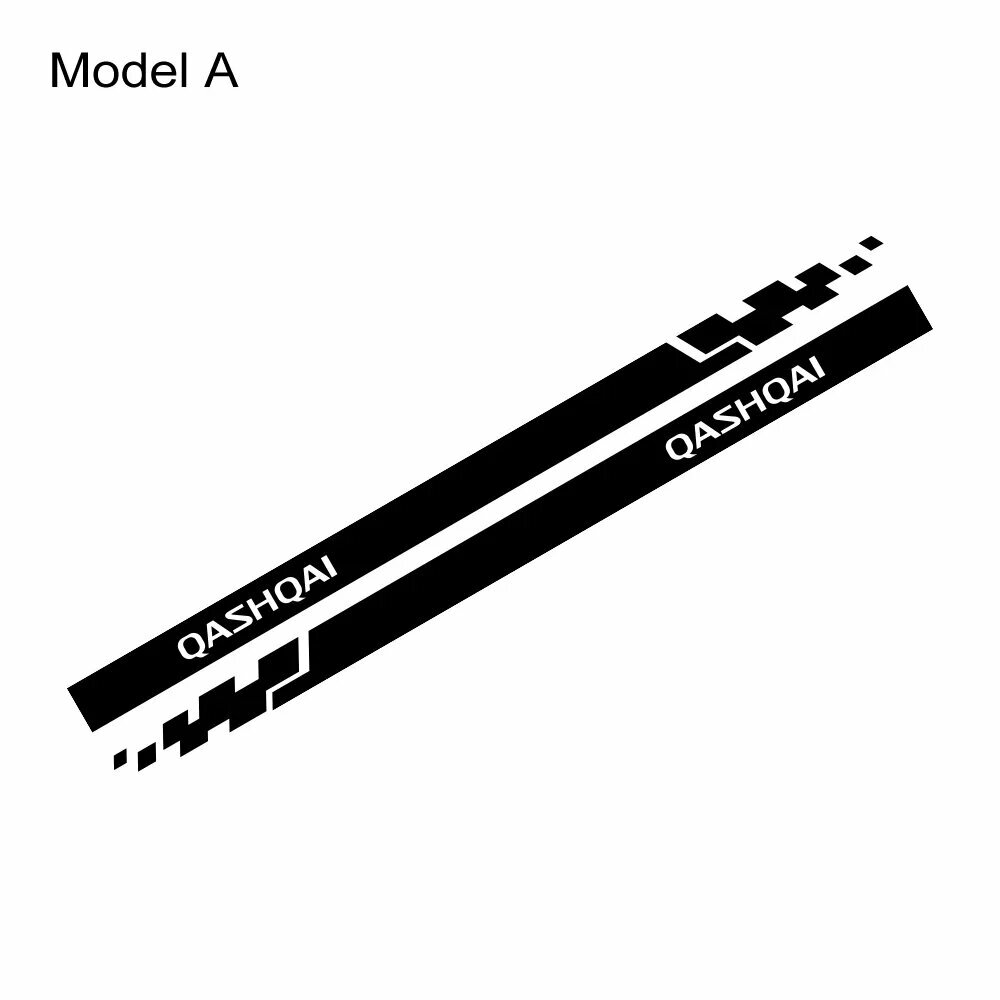Наклейки на двери Nissan Qashqai, Model A, Glossy White