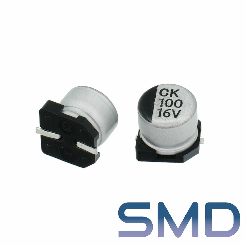 100мкФ 16В / SMD / 6,3x5,5 / 105 С / конденсатор электролитический (1шт)