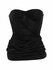 Платье Blumarine Strapless draped mini dress, размер 40, черный