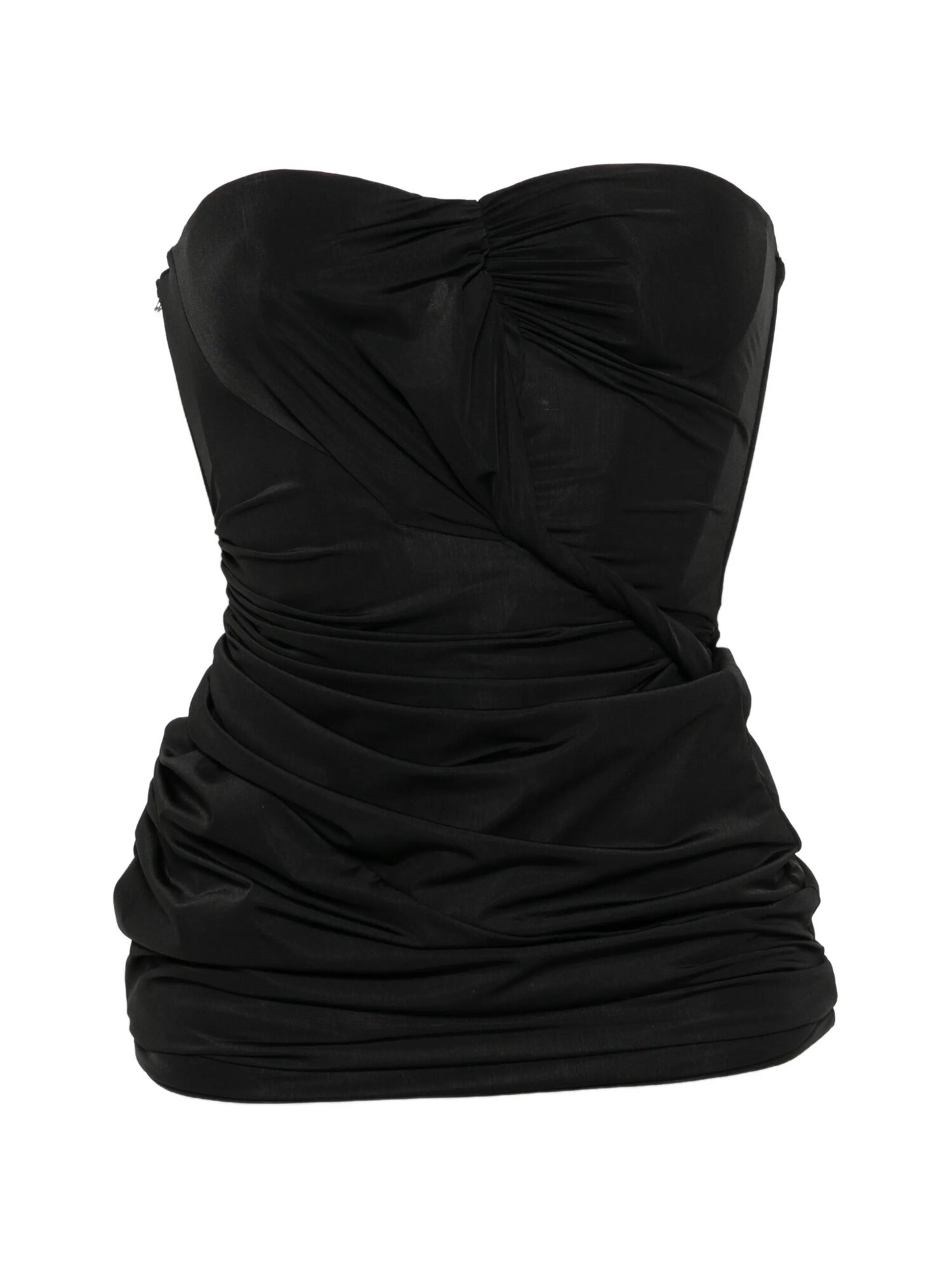 Платье Strapless draped mini dress