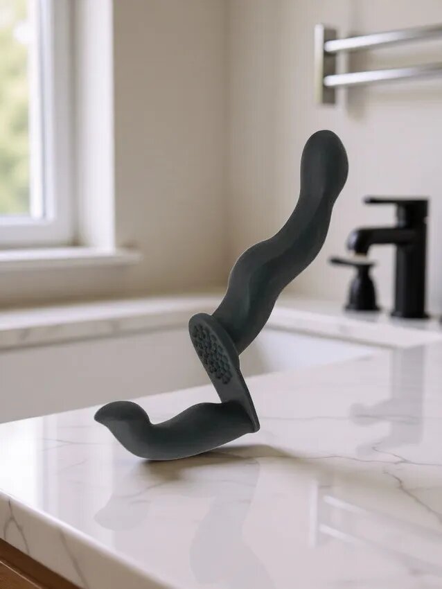 Pipedream Безремневой страпон силикон Fetish Fantasy Elite 7" Vibrating Penetrix Dildo 15 см, PD4537-23, черный
