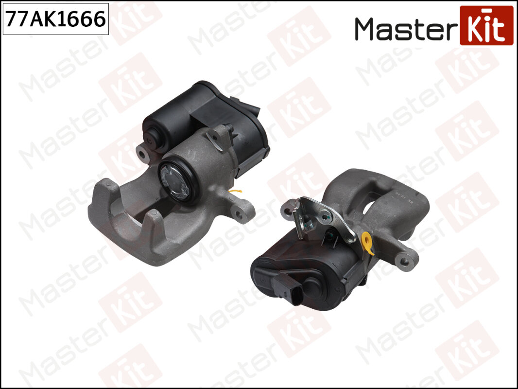 Тормозной суппорт задний левый Volkswagen PASSAT 2005 - 2010, Golf 5/6 2003 - 2013, Volkswagen Jetta 2005 - 2010 MasterKit арт. 77AK1666