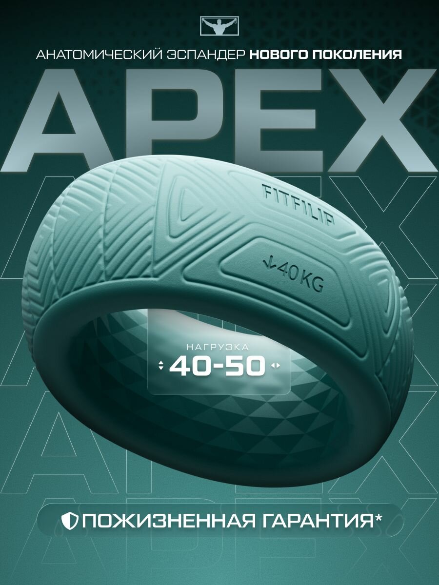 Эспандер кистевой APEX, нагрузка 40-50 кг, двойной