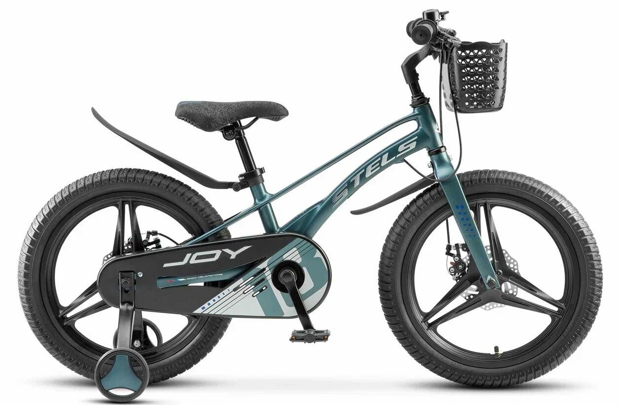 Велосипед STELS Joy MD 16, колесо 16", рост 8,4', сезон 2025-2026, темно-серый/зеленый