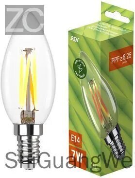 Лампа REV LED FILAMENT для растений свеча 7 Вт E14