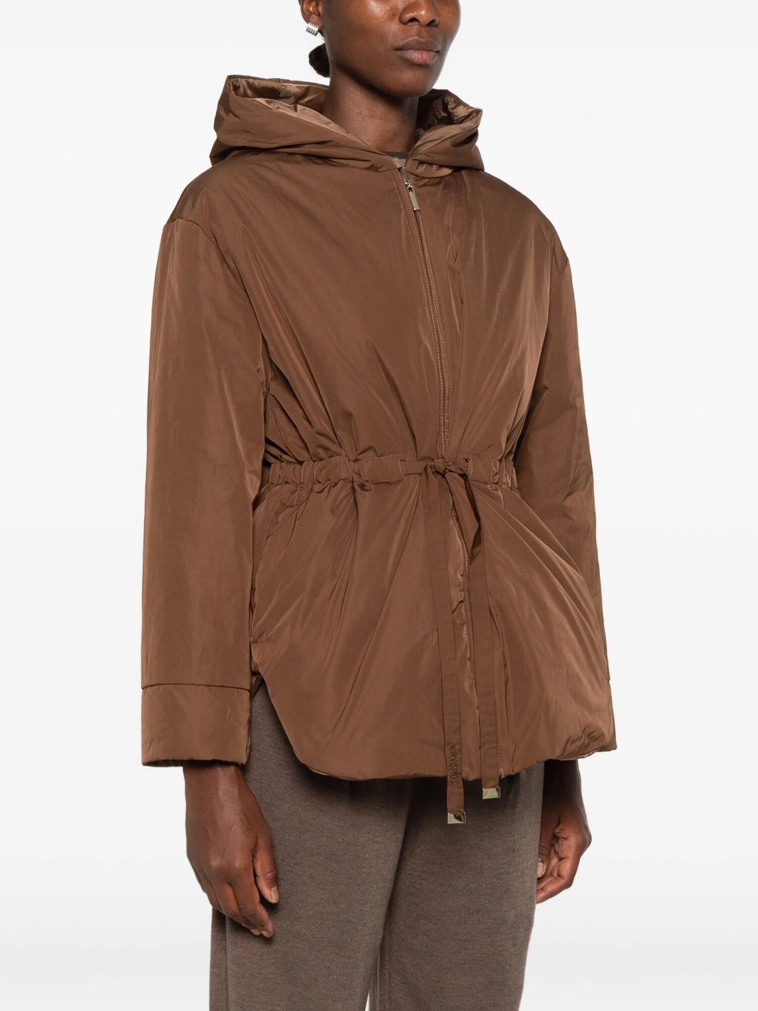 Пальто Max Mara Hooded drawstring coat, размер 40 — фото 1