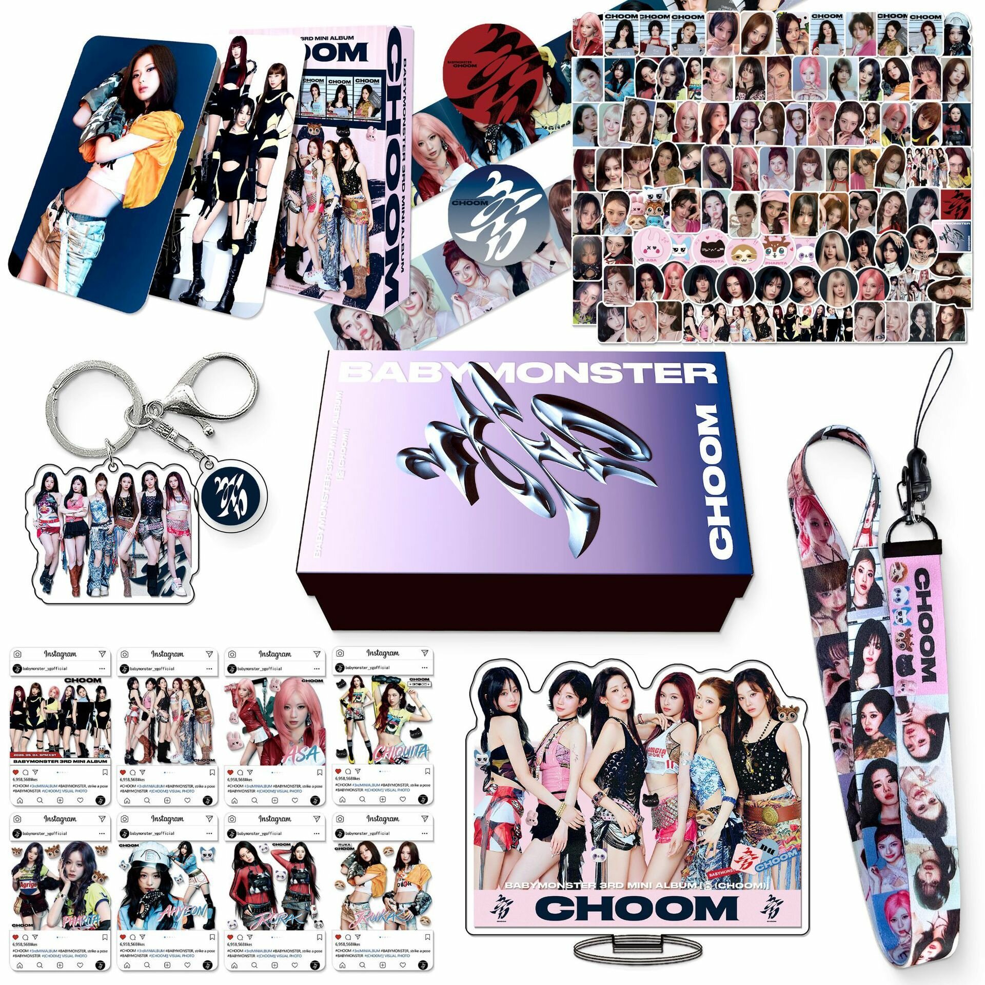 Альбом KPOP BABYMONSTER, подарочная коробка BABYMONSTER, альбом Kpop Baby Monster (CHOOM), подарочная коробка