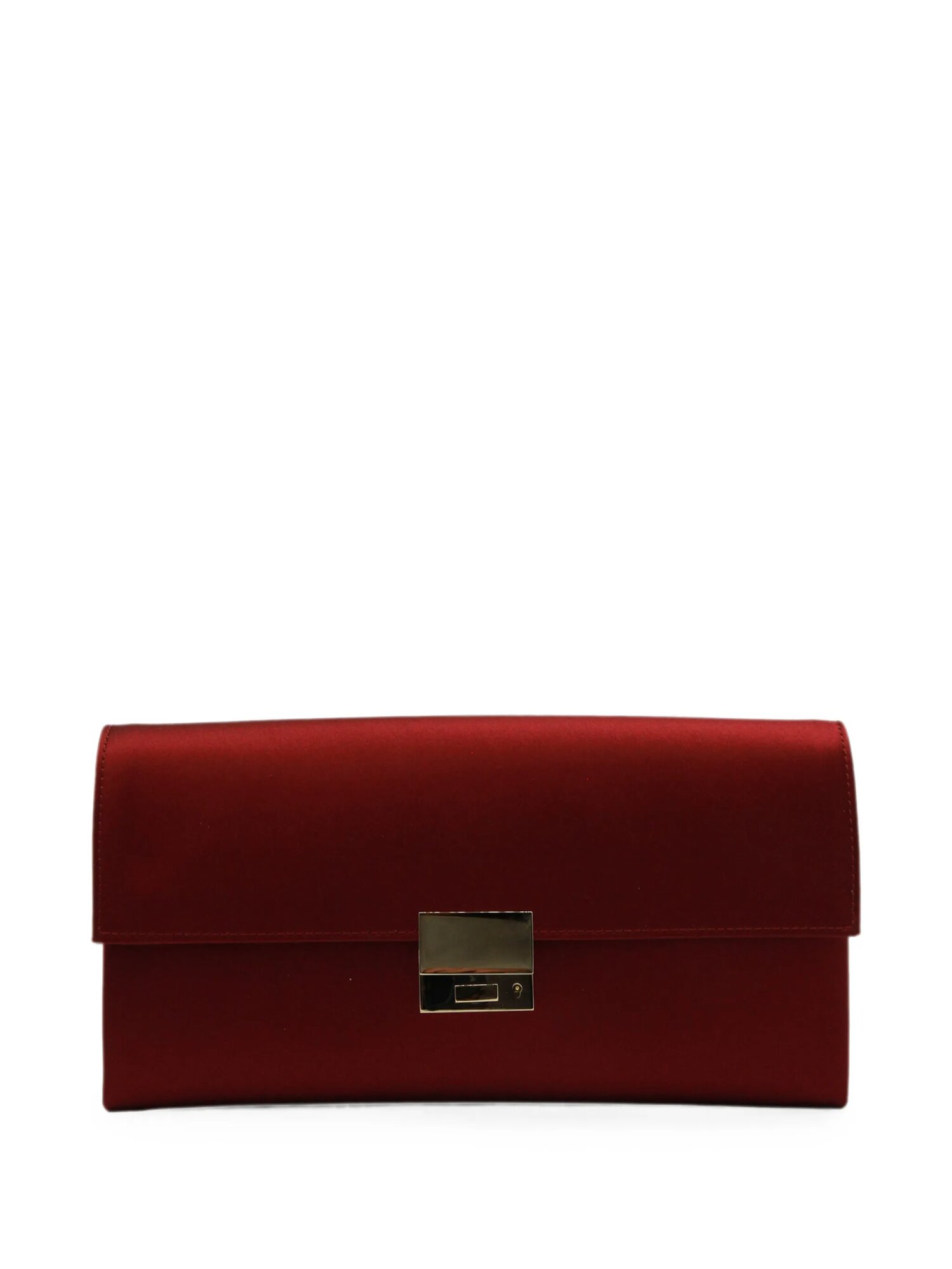 Сумка Satin-finish push-lock clutch bag