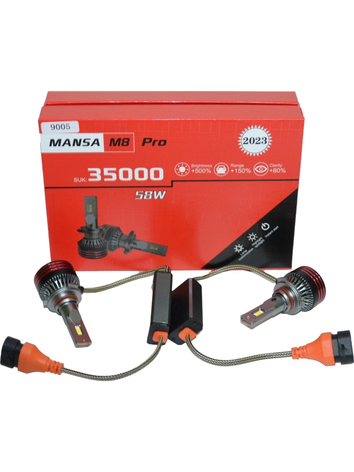 Комплект светодиодных ламп Автостор BCS-E8pro 9005, 45W, 6500K