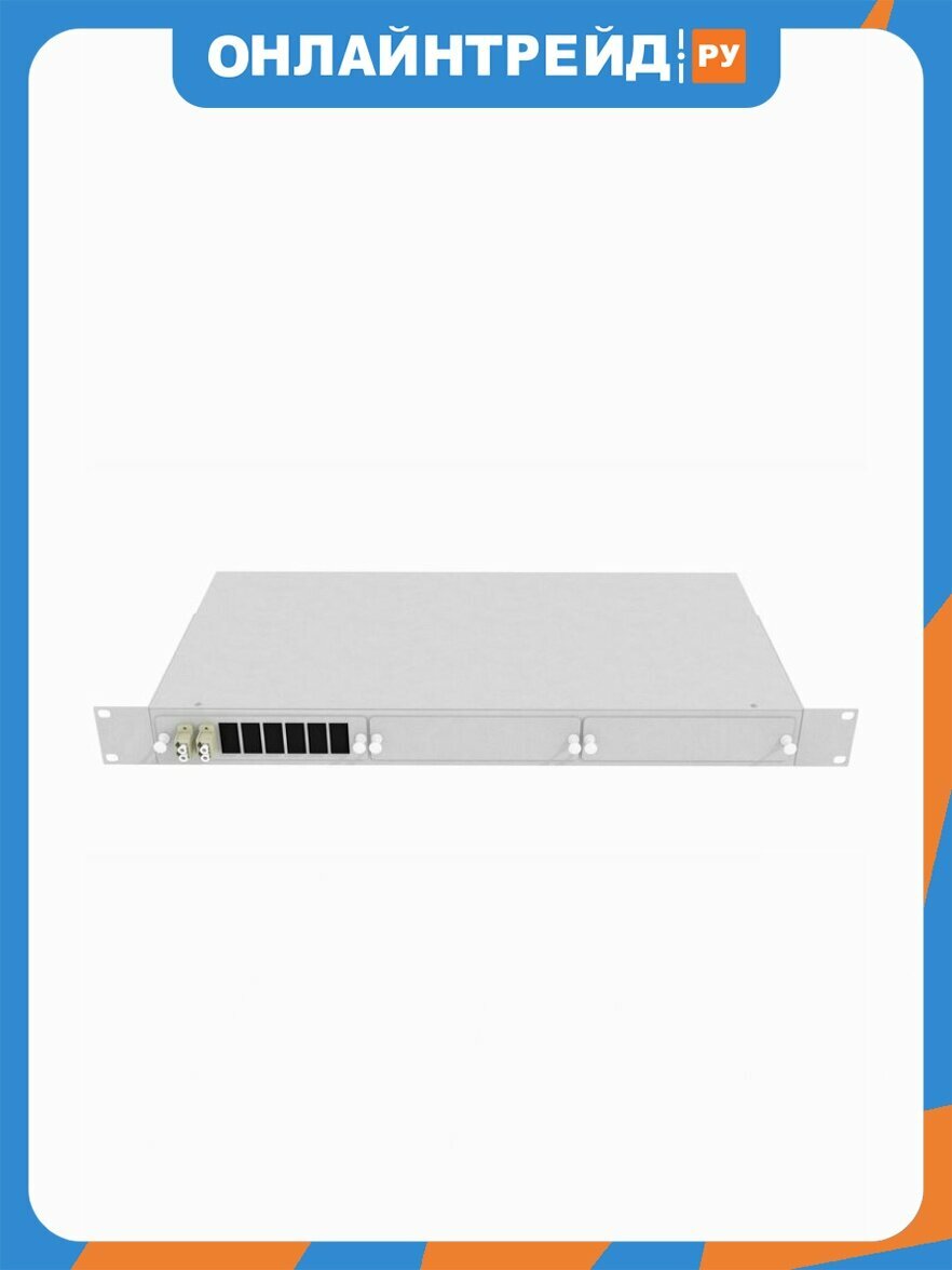 Кросс оптический Toplan , стоечный 19", 4 LC/UPC адаптера, MM, 1U, серый, укомплектованный (КРС-Top-1U-04LC/U-OM2-GY)