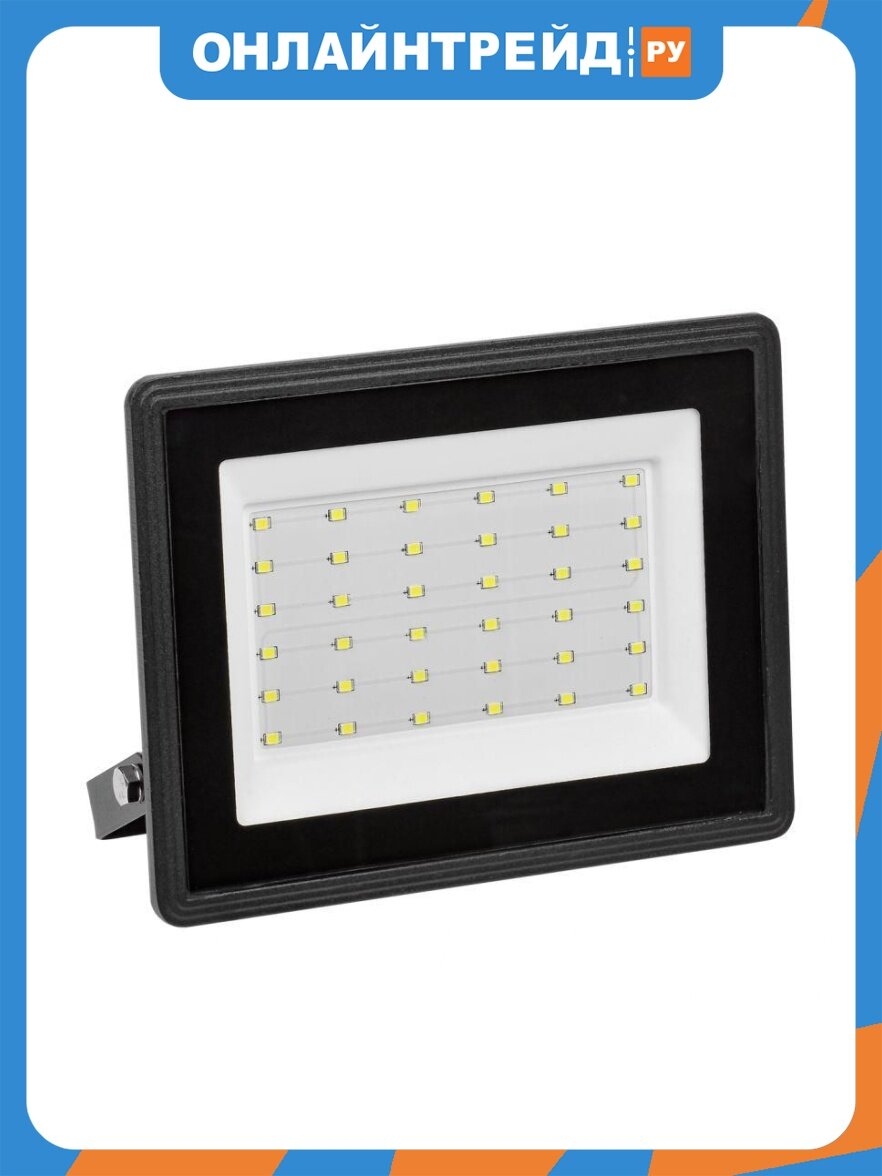 Прожектор Iek СДО 06-50 6500К IP65 черн, LPDO601-50-65-K02