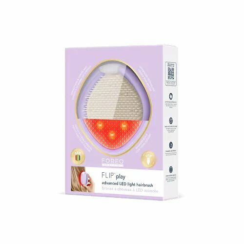 FOREO FLIP Play Advanced многофункциональная щетка для волос 3-в-1 с LED-терапией, цвет: Сиреневый