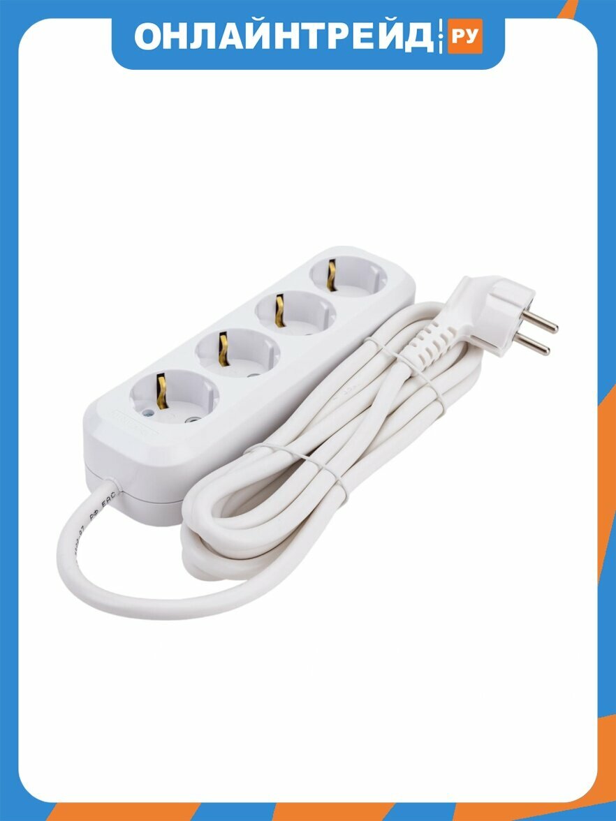 Удлинитель Universal 4х3м с заземл. IP20 Е-304А ПВС 3х1.5, 1730