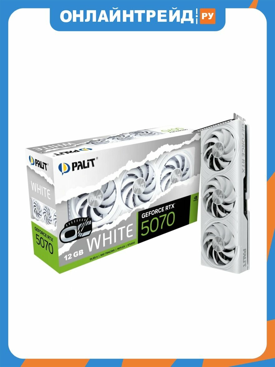 Видеокарта Palit GeForce RTX 5070 WHITE OC 12G