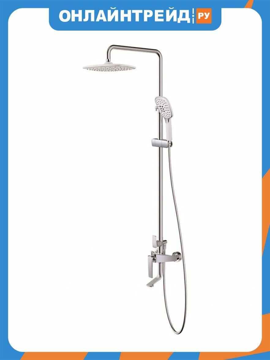 Душевая система Rose R1336, белый/хром