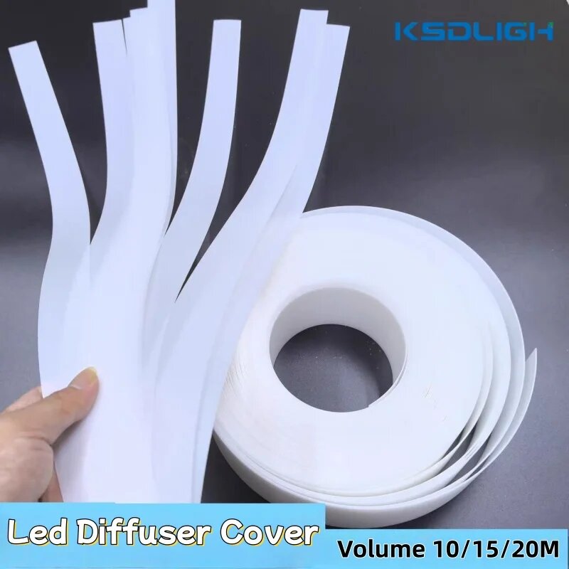 Акриловый гибкий рассеиватель KSDLIGHT для LED ленты 10/15/20 м молочно-белый 1 мм Width 40mm, 20M