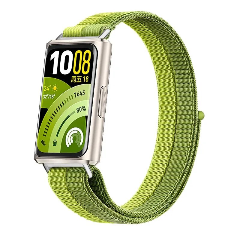 Нейлоновый ремешок на липучке для HUAWEI Смарт-часы Band 11 / 11 Pro, Металлический соединитель