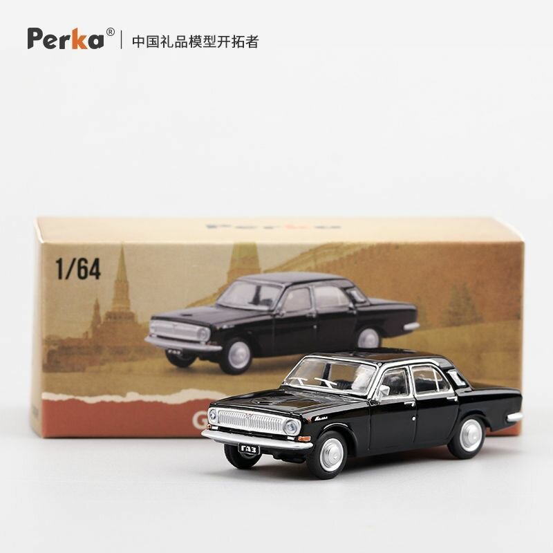 Металлическая модель автомобиля Gaz24 Volga в популярном масштабе 1:64, белое