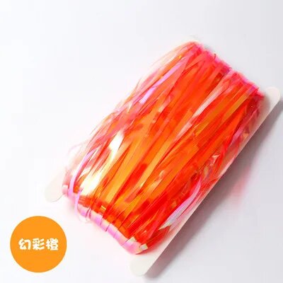 Декоративная гирлянда-штора 1x2 м разноцветных кисточек Оранжевый, Iridescent Fringe3