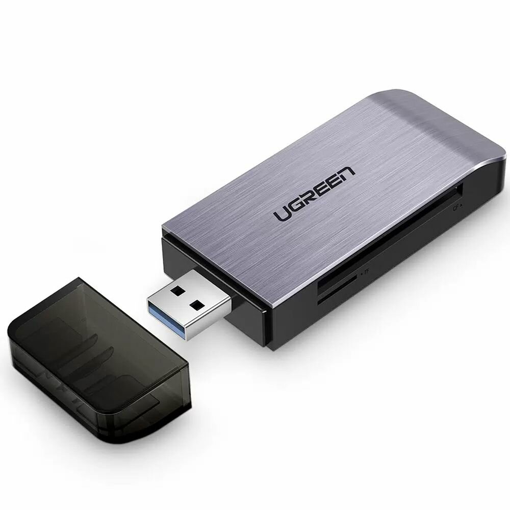 Картридер UGREEN CM180 SD, microSD(TF), CF, MS Multifunction Card Reader (50541)