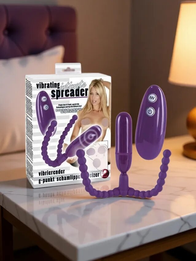 You 2 Toys Вибропуля с обхватом половых губ силикон Intimate Spreader Vibrating 10.5 см (05777740000), фиолетовый