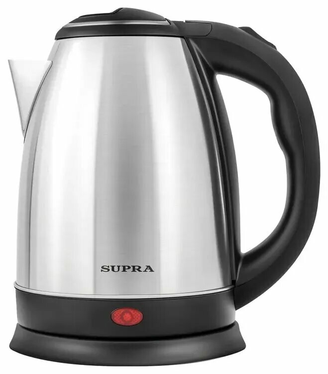 Чайник электрический Supra, 1.8 л, 1500 Вт, пластик и металл, цвет серебристый, (KES-1801S)
