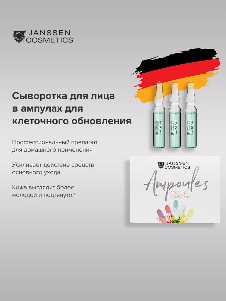 Сыворотка для лица Janssen Cosmetics омолаживающая с экстрактом фито-стволовых клеток 3 х 2 мл