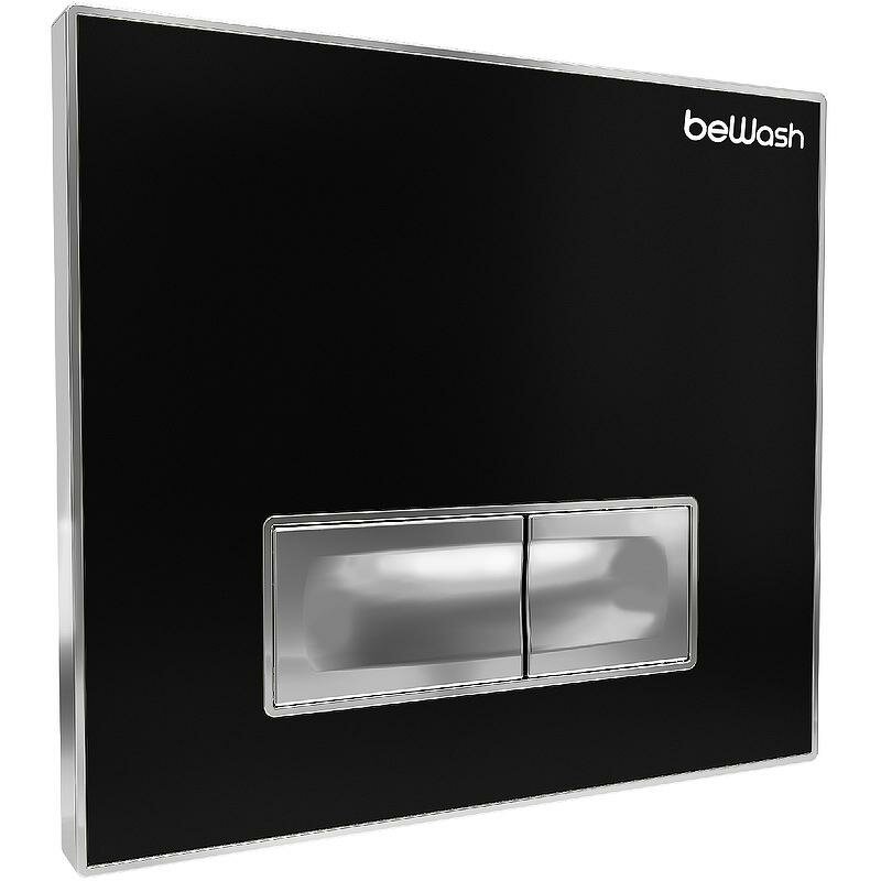 Кнопка смыва для инсталляции beWash Vago P05BC 500RZVP0500SYC000001 Черное стекло Хром