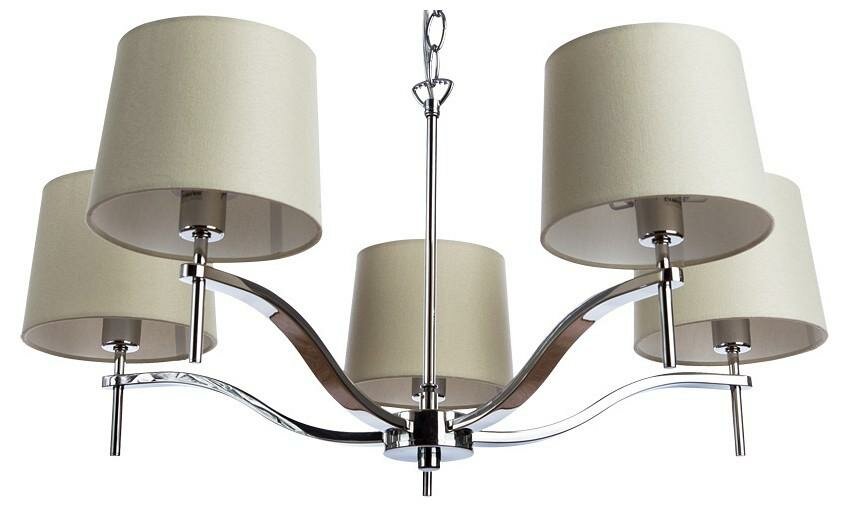 Люстра Divinare Soprano 1341 02 LM-5 цвет плафона подвески Бежевый, цвет арматуры Хром