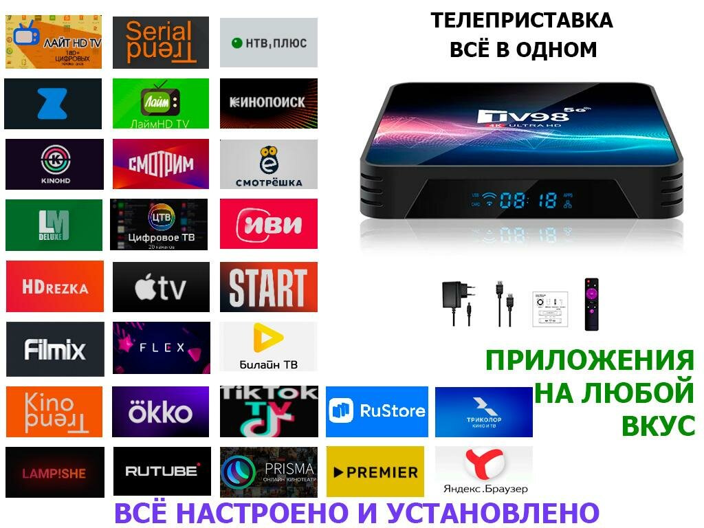 TV98 Медиаплеер, 2 ГБ/16 ГБ
