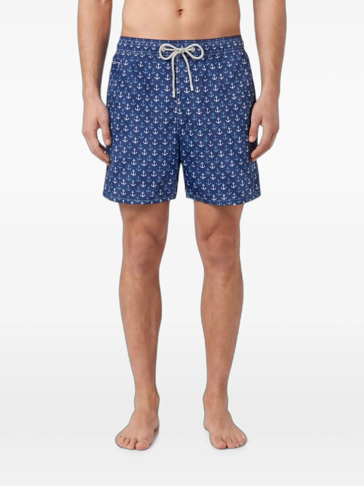 Шорты для плавания MC2 Saint Barth Anchor-print drawstring swim shorts, размер 52 — фото 1