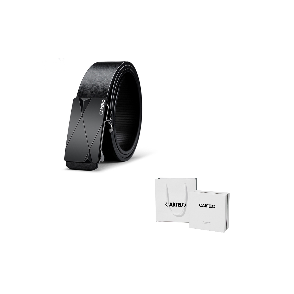 CARTELO Cow Leather Belts Men's 3.5CM 120CM