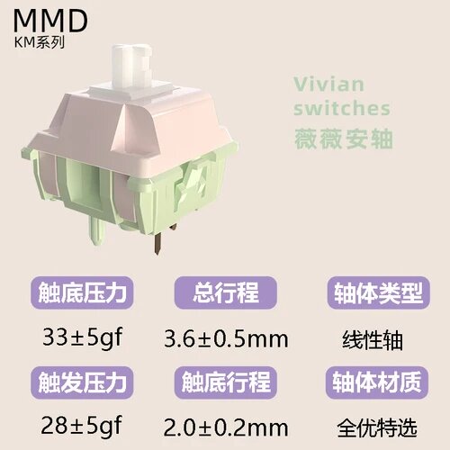 Переключатели EZKB VIVIAN HiFi линейные предварительно смазанные 28г 35г 43г 53г для MX RGB клавиатуры