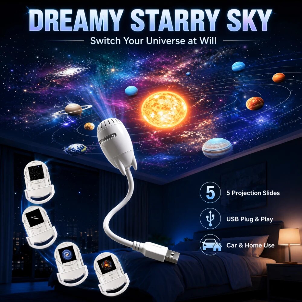 Проектор ночного света Galaxy Star 2-в-1