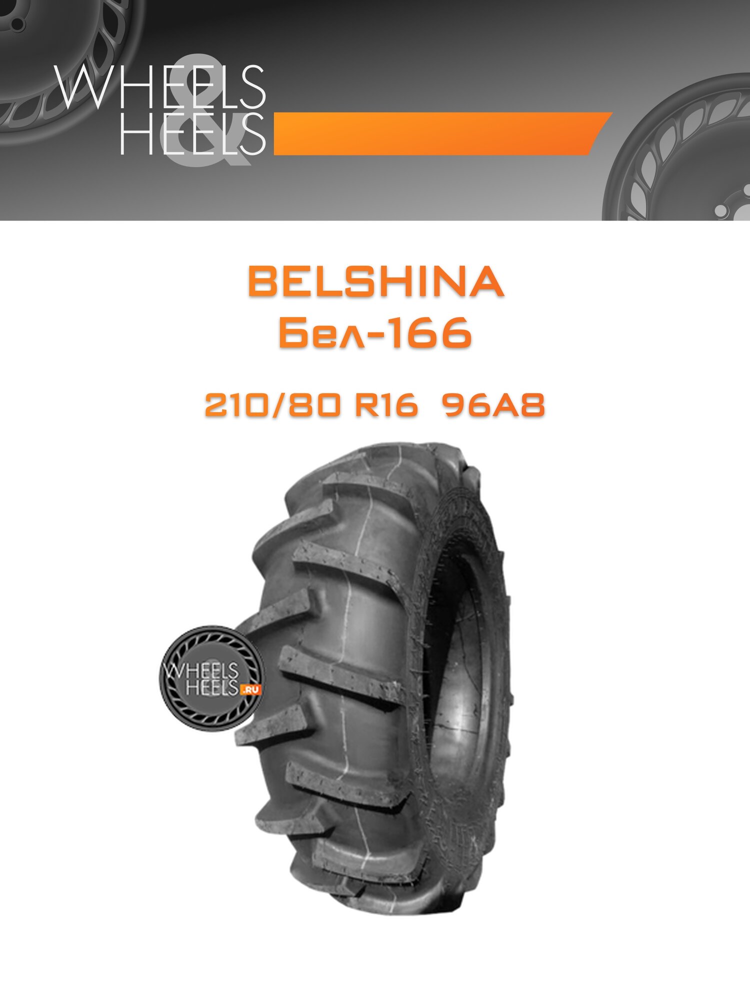 Шина автомобильная Belshina Бел-166 210/80 R16 96A8 ALLSEASON, всесезонная, универсальная