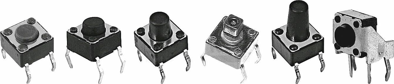 DIPTRONICS DTS-62K-V Переключатель такта PC Горизонтальный 5,0мм 1N, 1шт
