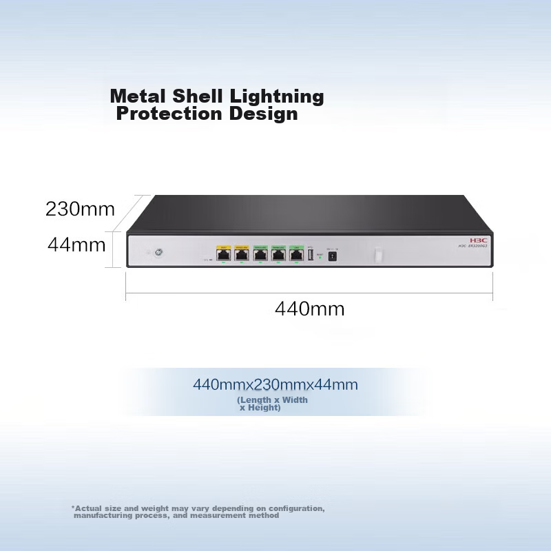 H3C ER3200G3 Корпоративный маршрутизатор с двойным WAN и 3 LAN портами Gigabit, поддерживает 150-200 устройств,