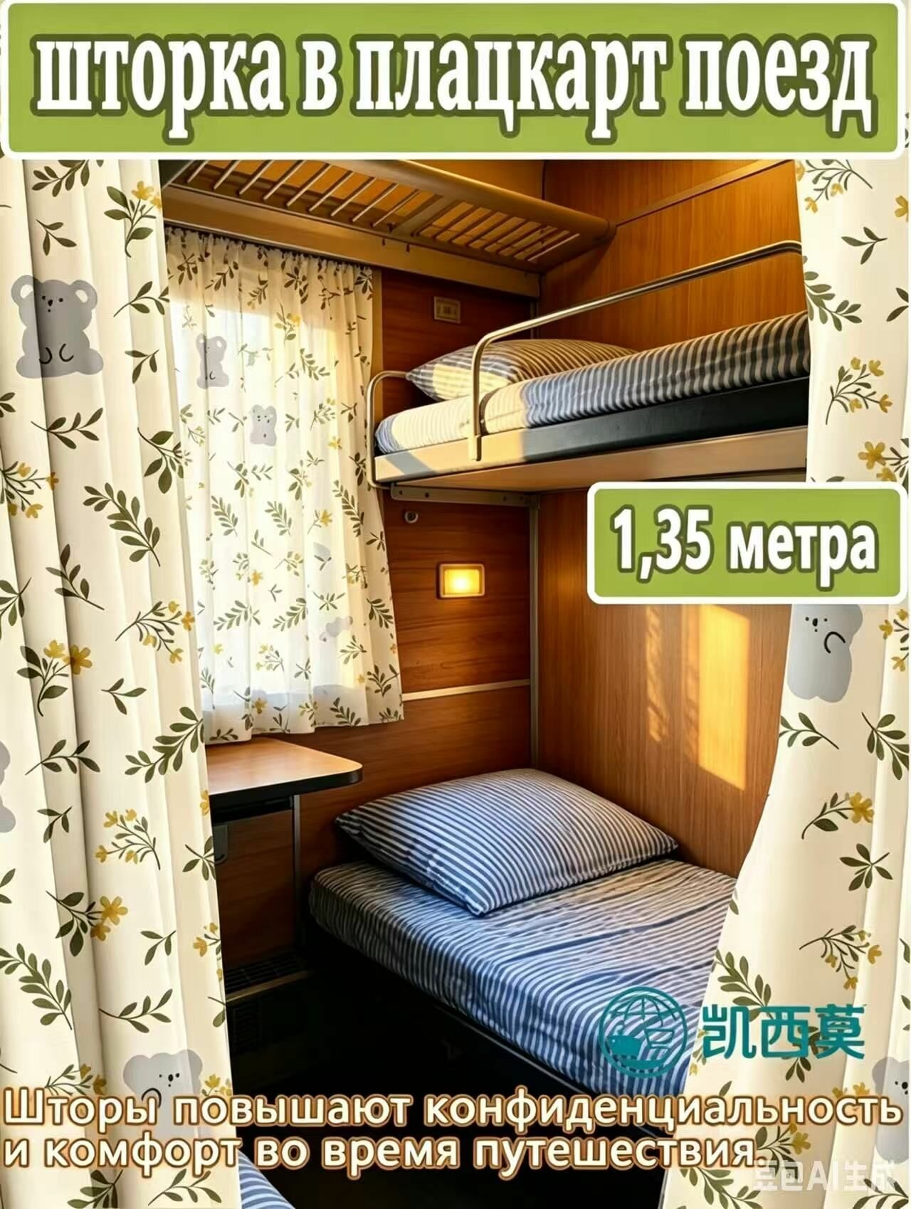 Занавеска на дверь 135 светло-бежевый