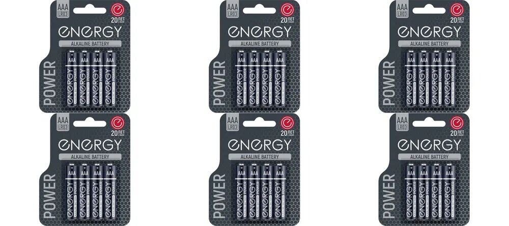Energy Power Батарейка алкалиновая LR03, 4B , АAА, 6 уп.