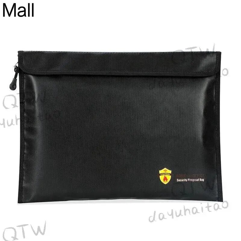 Огнестойкая папка для денег, документов для сейфа, 34x24 см Черная