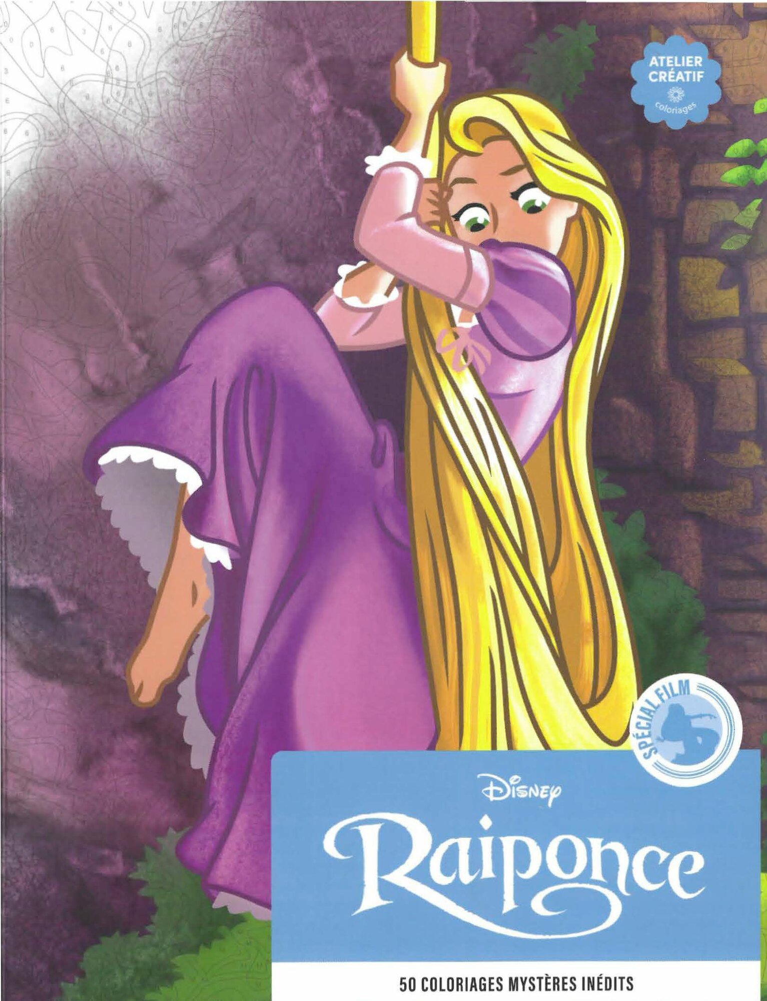Раскраска по номерам дисней Hachette Coloriages Mysteres Disney - Raiponce (Рапунцель) от ашет