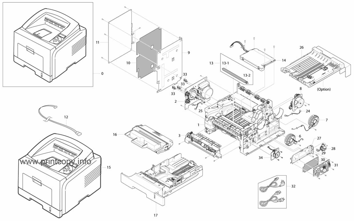 Главная плата (форматтер) JC92-02028A для Samsung SCX4824FN